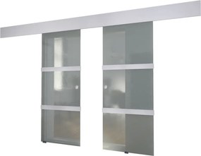Skleněné posuvné dveře dvoukřídlé 150cm