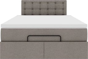 Osmanský rám postele s matrací taupe 120x200cm textil 3311619