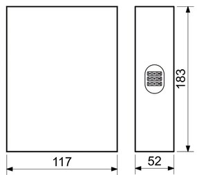 Bezpečnostní schránka Pisa, 12 x 18 x 5 cm TS.0209.M