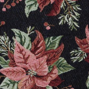 SCANquilt povlak MOTIV vánoční hvězdy černočervená 45 x 45 cm