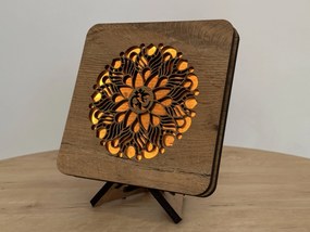 Li-Go "Mandala Aum" lampa 19x19cm provedení povrchu: dub světlý