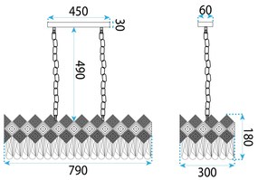 Toolight Designové osvětlení Crystal APP1539-12CP80 Gold
