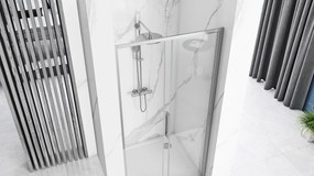 Jednokřídlé posuvné sprchové dveře REA RAPID SLIDE pro instalaci do niky 120 cm, chrom