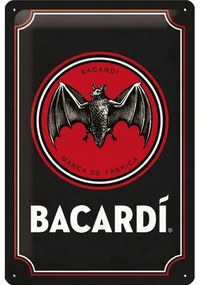 Postershop Plechová cedule: Bacardi (Black Logo) - 20x30 cm