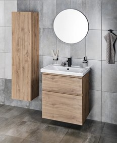 Aqualine, Zrcadlo kulaté průměr 60cm, bez uchycení, cerná matná, 6000