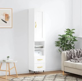 vidaXL Skříň highboard 34,5 x 34 x 180 cm kompozitní dřevo [3200248] Barva: Bílá