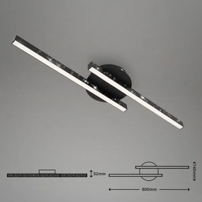 Briloner 3517-025 - LED Přisazený lustr REY 2xLED/6W/230V černá