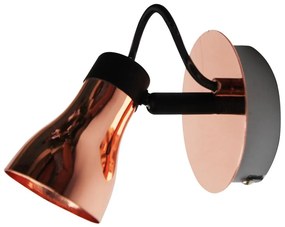 Candellux ANGUS Nástěnné svítidlo 1X50W GU10 Black+Copper No Bulb