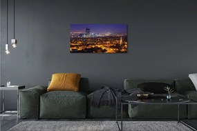 Obrazy na plátně Gdańsk Město noční panorama 125x50 cm