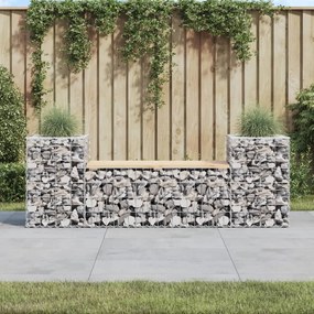 Zahradní lavice gabionový design 183x41x60,5cm masivní borovice