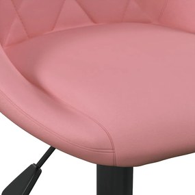 Barová židle růžová samet 335343
