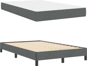 Postel s boxspringem Tmavě šedá 120 x 200 cm textil 3398480