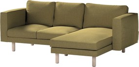 Potah na pohovku IKEA Norsborg 3-místná se šezlongem barva zelená látka pletený vzor