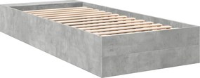 Rám postele betonově šedý 90 x 200 cm kompozitní dřevo 3280611