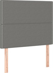 Čelo postele tmavě šedé 90x5x118/128 cm látkové 3116175
