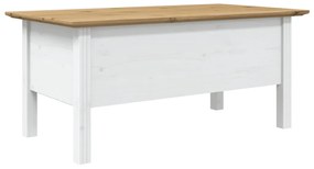 Konferenční stolek BODO bílý a hnědý 100 x 55 x 45 cm borovice - Default Title