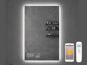 Chytré infrazrcadlo SMART MIRROR 250W | Výhřevnost 4,5 m2 | 60x80 cm | WiFi termostat | Dálkové ovládání | LED světlo | Zrcadlo na výšku