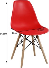 Casarredo - Komfort nábytek Plastová jídelní židle MODENA II červená