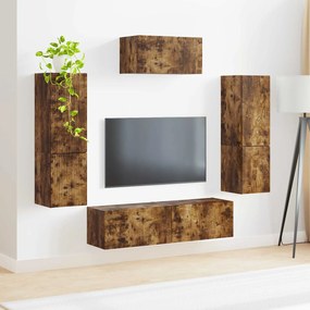 Sestava TV skříněk 4 ks Kouřový dub Kompozitní dřevo 3409047