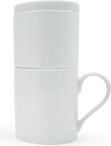 Set pro filtrovanou kávu Solo, 330 ml – porcelánový hrnek s nerezovým sítkem, bez filtrů