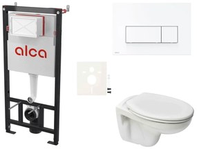 Cenově zvýhodněný závěsný WC set Alca do lehkých stěn / předstěnová montáž+ WC S-Line S-line Pro SIKOASP7