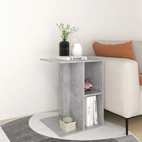 Odkládací stolek betonově šedý 60 x 40 x 45 cm dřevotříska - Default Title