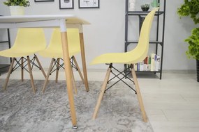 Jídelní židle OSAKA krémová (hnědé nohy)