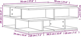 vidaXL Konferenční stolek 70 x 70 x 29 cm kompozitní dřevo [840744] Barva: dub sonoma