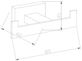 Koupelnový věšák na ručníky MEXEN ARNO - chromový, 7020735-00