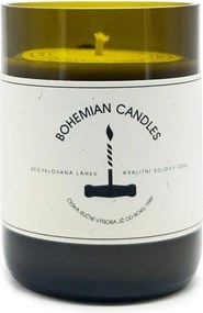 Sójová svíčka ve vinné lahvi Chardonnay – s vůní broskví a melounu, doba hoření 50 hodin, česká ruční výroba
