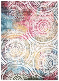 Trendy barevný koberec se vzorem mandaly