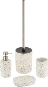 Sada koupelnových doplňků Terrazzo, kombinace barev/s prvky v barvě nerezu