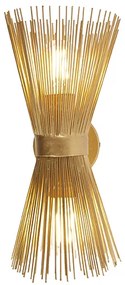 Nástěnné svítidlo v art deco stylu zlaté 2-světlo - Broom
