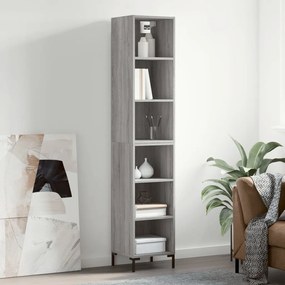 vidaXL Skříň highboard 34,5x32,5x180 cm kompozitní dřevo [3189831] Barva: šedá sonoma