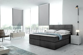 Eka Kontinentální čalouněná postel Smoth - Cassablanca (180x200 cm) Barva látky Trinity: Černá (Trinity 2316)