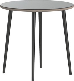 Outsunny kulatý zahradní jídelní stůl, venkovní stůl 80 × 80 × 74 cm, tvrzené sklo s ratanovým okrajem, ocelový rám, nosnost 50 kg, na terasu a balkon