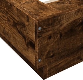 Rám postele kouřový dub 90 x 200 cm kompozitní dřevo 3281214