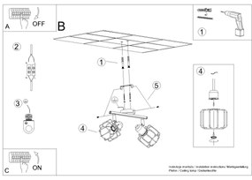 Sollux SL.1112 - Bodové svítidlo BELUCI 2xE14/40W/230V bílá