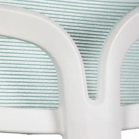 Dětská židle modrá síťovina bílý kříž kolečka na tvrdé podlahy KA-C801 BLUE