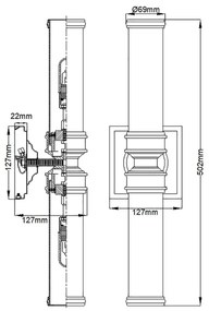 Elstead FE-PAYNE2-BATH -LED Koupelnové nástěnné svítidlo PAYNE 2xG9/3W/230V IP44