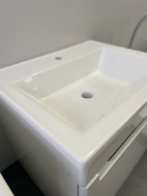 Kingsbath Eliba Credo II 55 koupelnová skříňka s umyvadlem z litého mramoru závěsná