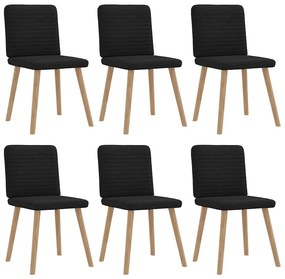 Jídelní židle 6 ks černé textil 3315516