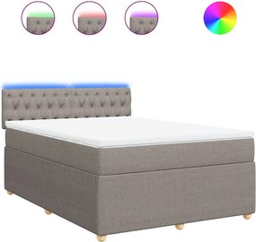 Box spring postel s matrací taupe 140x190 cm textil 3289762