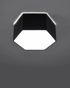 Stropní svítidlo Sunde 1, 1x černé plastové stínítko, (bílý plast)