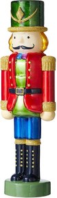 X-MAS LED Louskáček skleněný 30 cm - červená