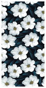 Tapeta - Bílé květy v tmavém pozadí