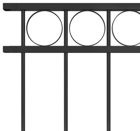vidaXL Marketos Plotový panel ASSEN ocelový 1,7x1 m černý