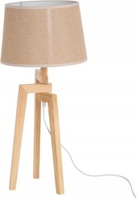Noční Stolní Lampa Dřevěná Lampa Do Obývacího Pokoje Ložnice 66 cm Béžová Sklopná