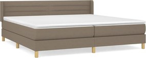 Box spring postel s matrací taupe 200x200 cm textil 3130381