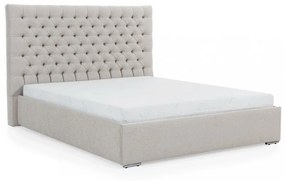 Elegantní čalouněná postel FEATHER 200x200 cm Ton 3 Ano přidat pufu